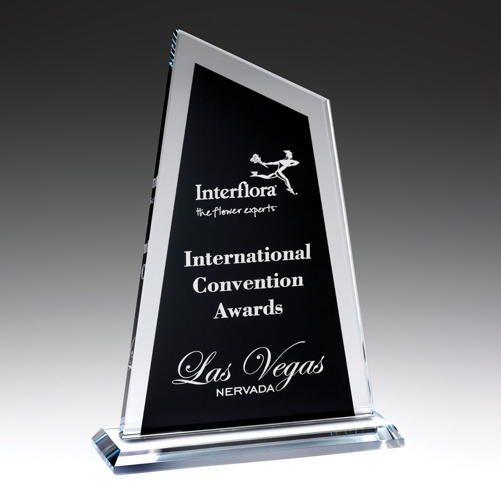 Ultra Black Glass Award 10mm Thick – 3D Crystal TAG