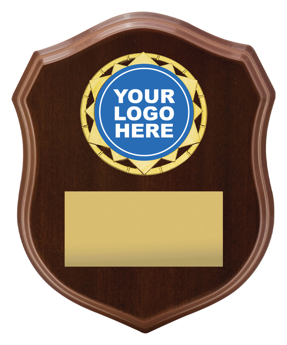 Wooden Shield Plaque | Wooden Shield Trophy and Award – 3D Crystal TAG