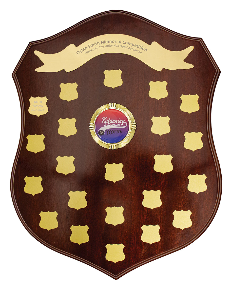 Wooden Shield Plaque | Wooden Shield Trophy and Award – 3D Crystal TAG